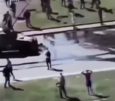 Police vehicle runs over protester at rally in Chile | World News ...
