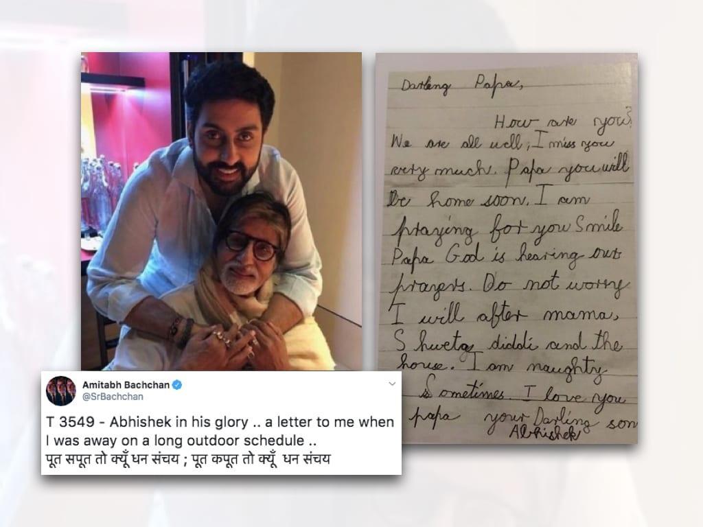 Amitabh Bachchan shares old letter written to him by young Abhishek ...