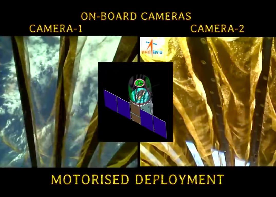 ISRO shares video of deployment of spy satellite's antenna in orbit ...
