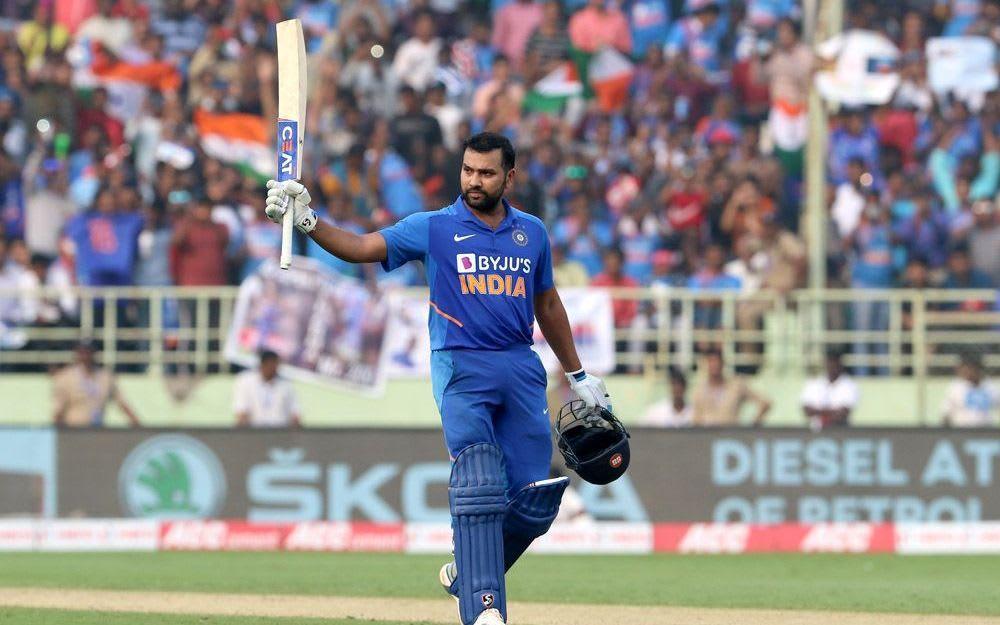 What records did Rohit break with his 10th international hundred of 2019?