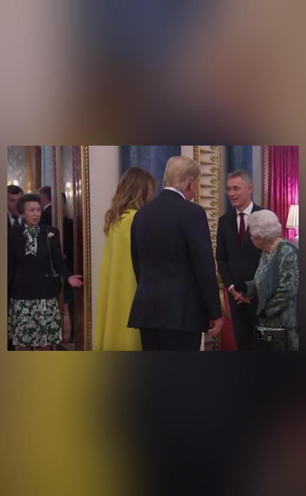 Queen gestures at her daughter Princess Anne for not greeting Trump ...