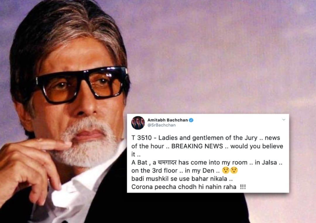Big B says 'corona isn't leaving us alone' after bat enters his room ...