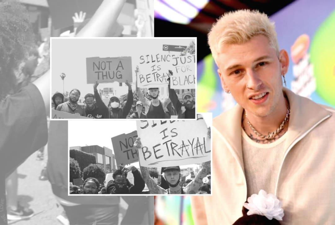Machine Gun Kelly protests George Floyd's death, shares pics | World ...