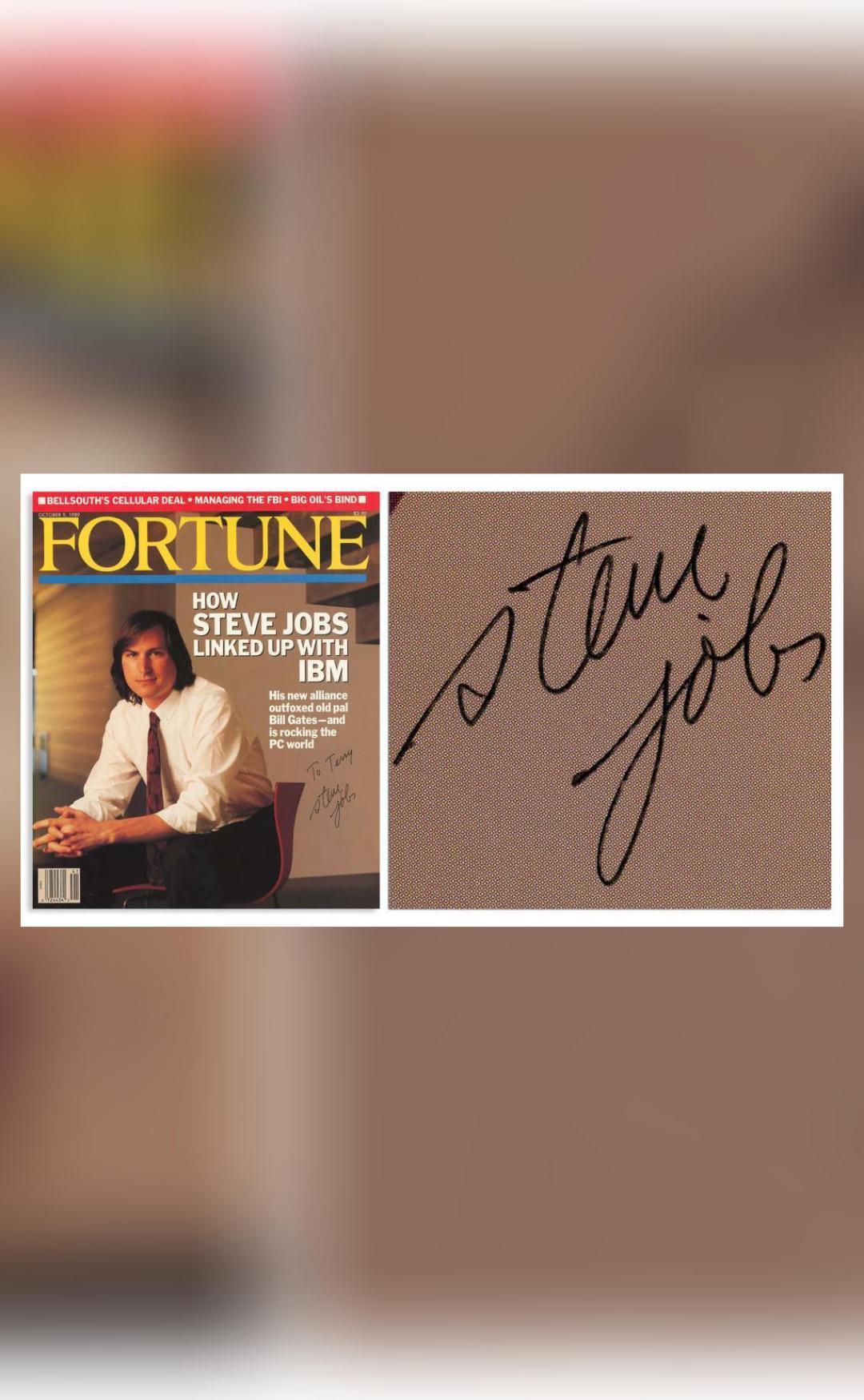 Magazine cover signed by Steve Jobs sells for ₹12.46 lakh at auction