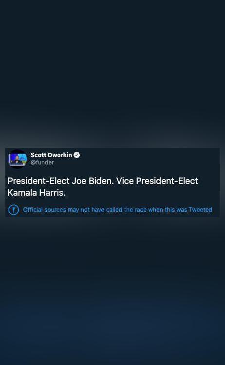 Twitter flags posts referring to Joe Biden as 'president-elect' | World ...