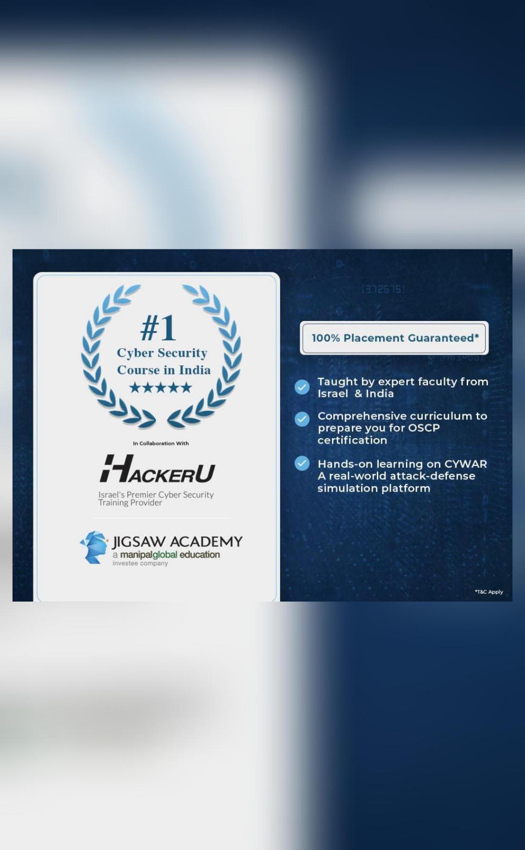 HackerU opens admission to Master Certificate Program in Cyber Security