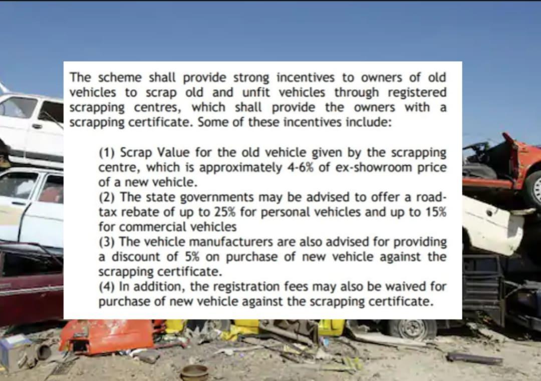 What is the vehicle scrappage policy proposed by the government ...