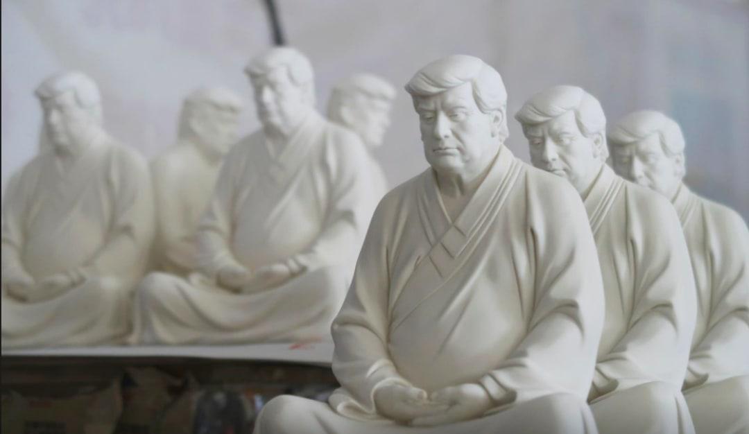 Maker of viral Trump Buddha statue asks former US Prez to meditate
