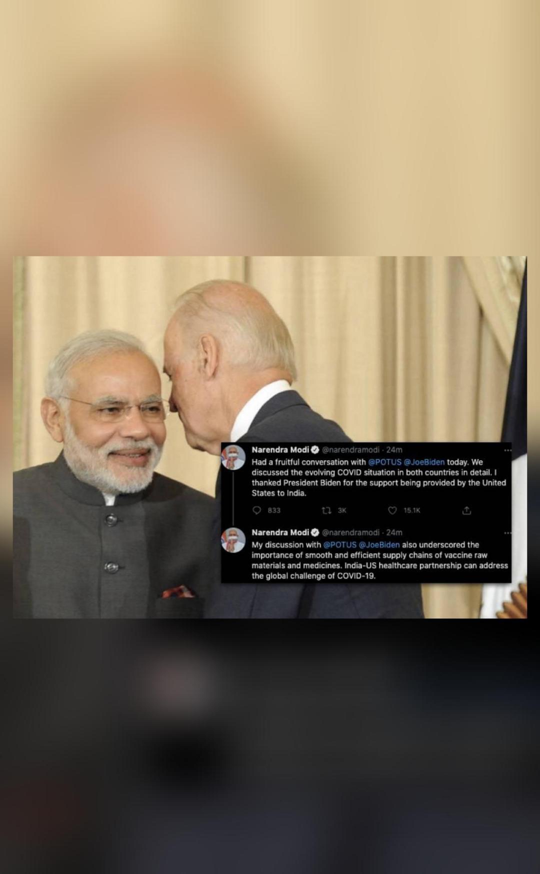 PM Modi speaks to US President on phone, thanks him for COVID-19 ...