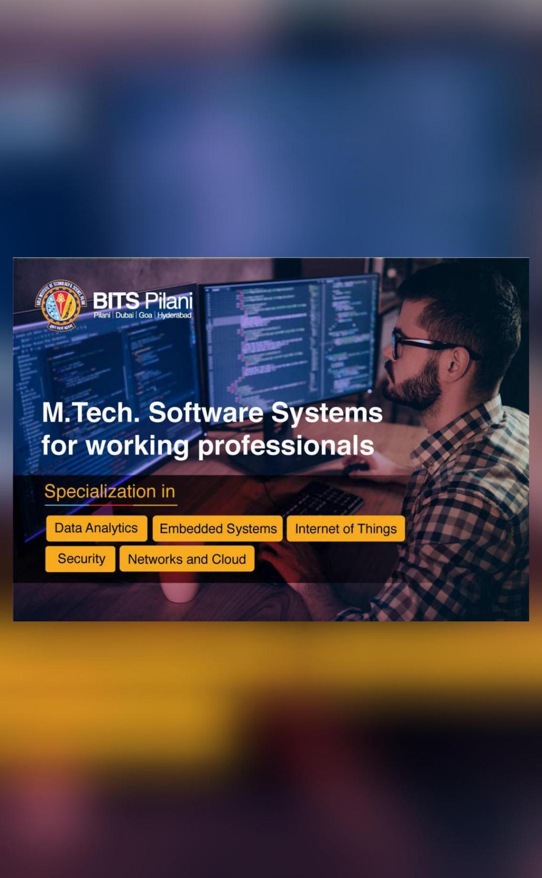 BITS Pilani offers M.Tech. Software Systems for working professionals | Education News | Inshorts