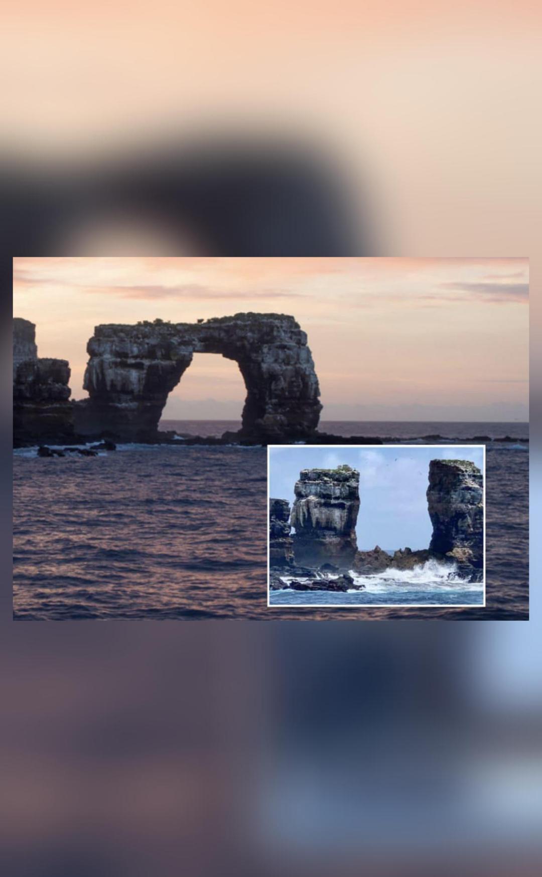 Famous rock formation in Galápagos 'Darwin's Arch' collapses