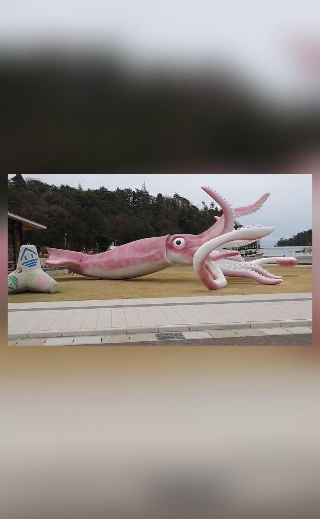 Town builds giant squid statue with COVID-19 relief money in Japan ...