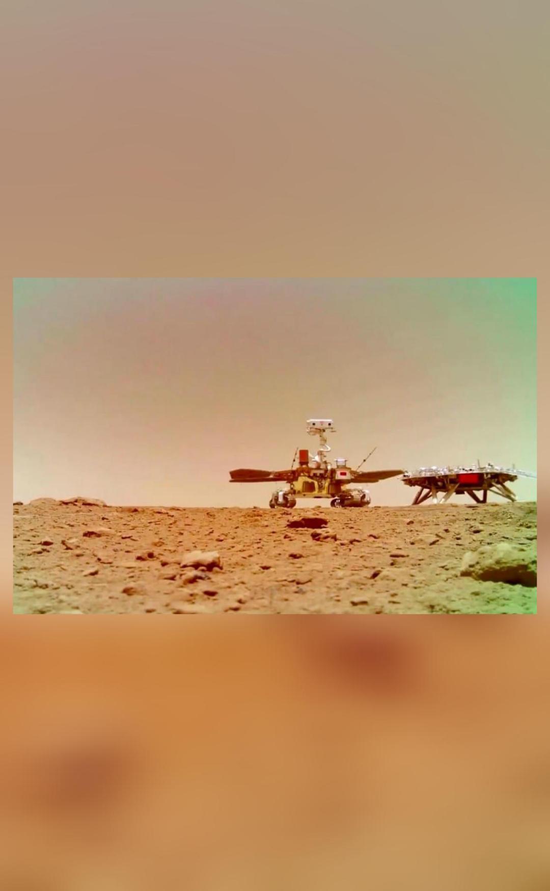 China releases videos of Zhurong rover landing and moving on Mars ...