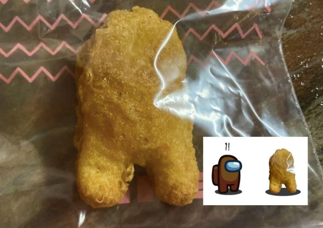 Chicken nugget shaped like 'Among Us' game character sells for ₹73 lakh ...