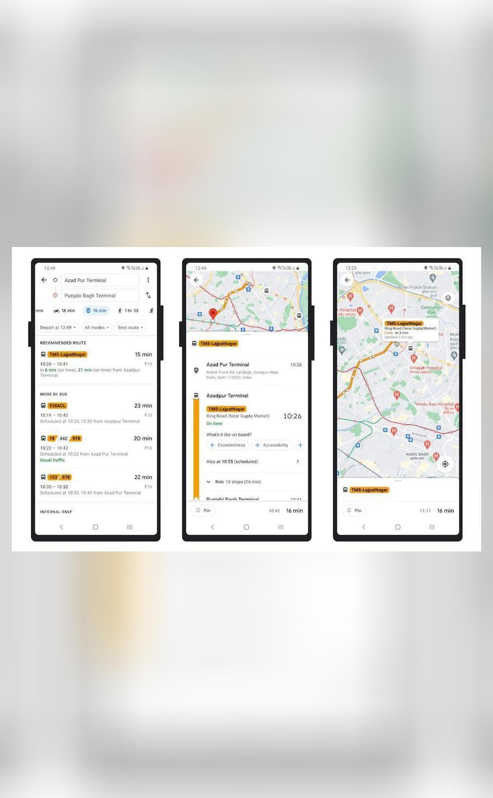 Google Maps adds real-time bus information for commuters in Delhi