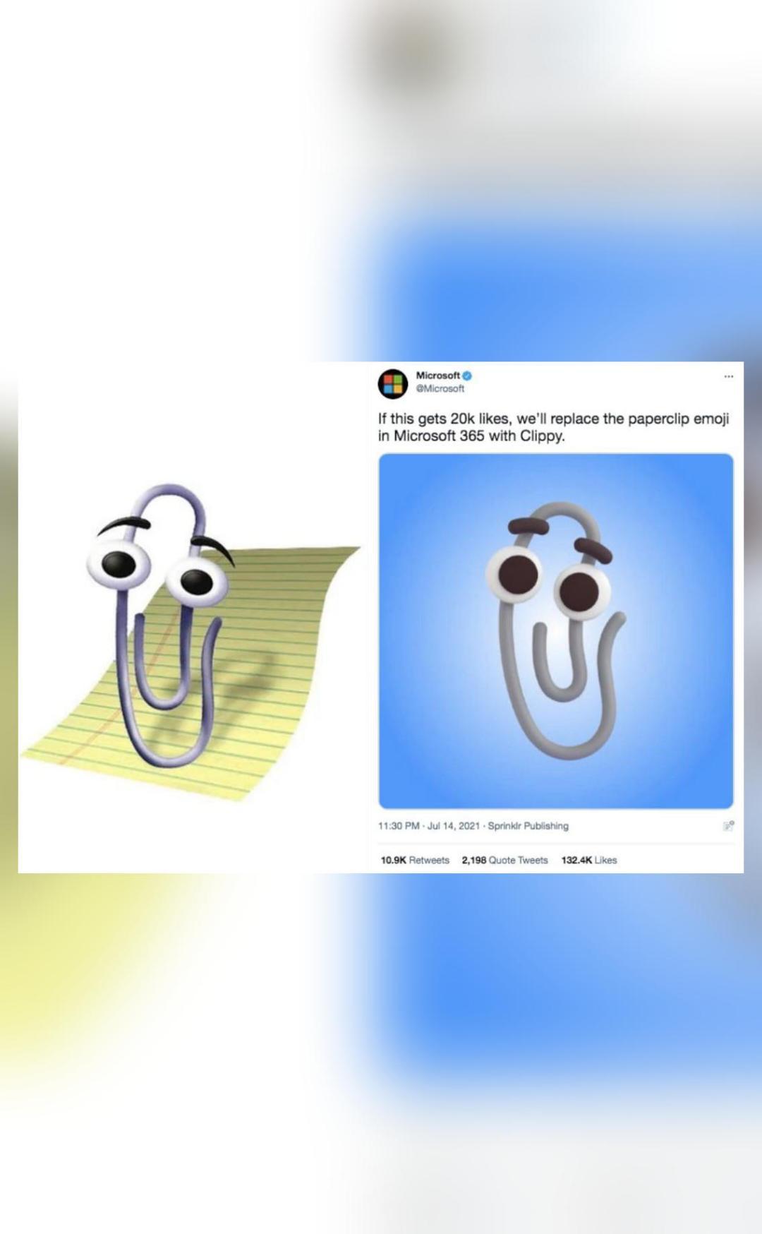 Microsoft promises Clippy's comeback if tweet gets 20,000 likes; gets ...
