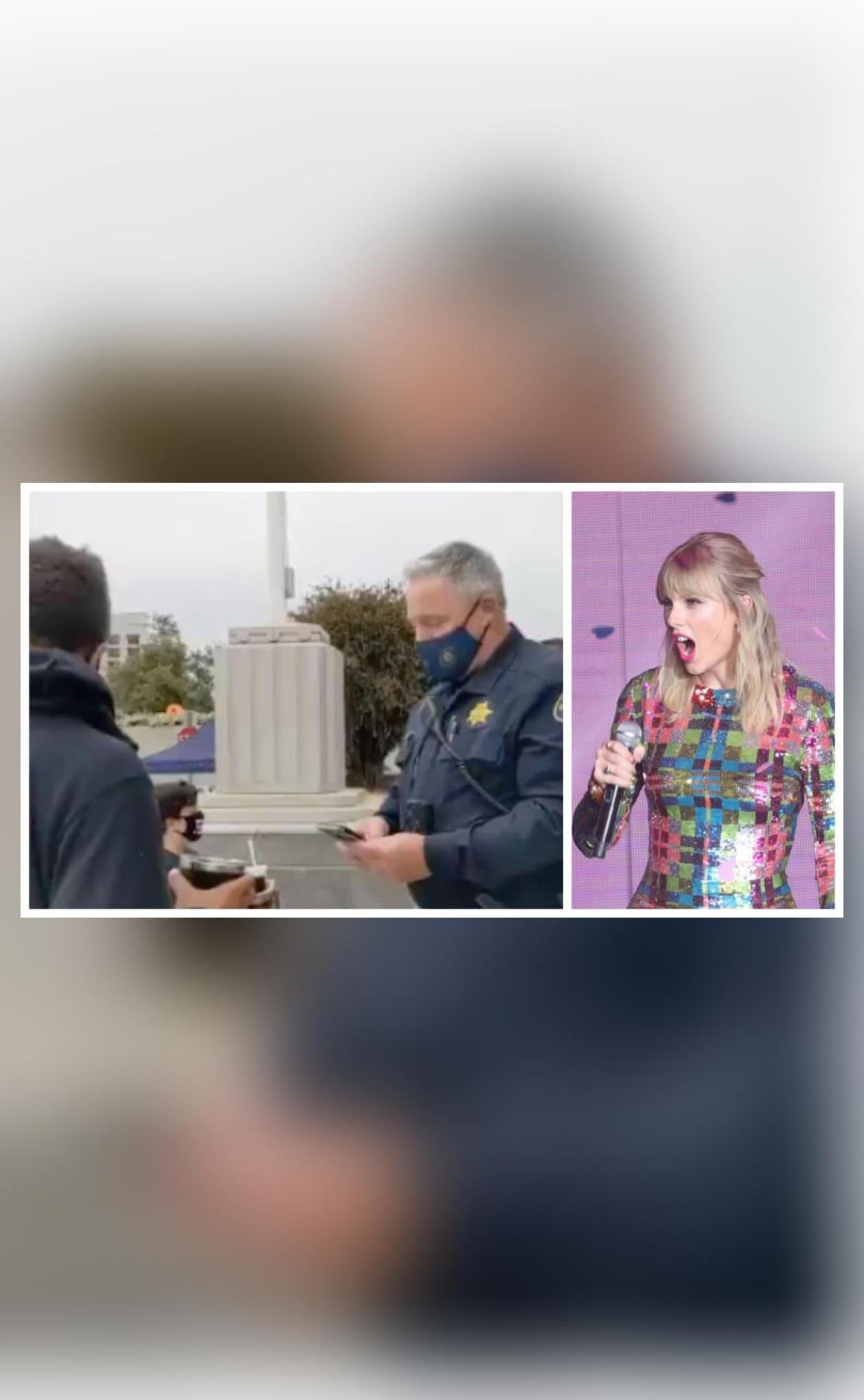 US police officer plays Taylor Swift song to keep protestors' video off ...