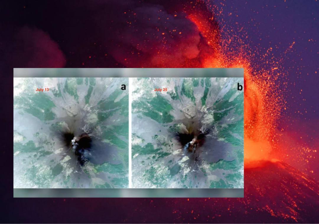 Europe's tallest volcano grows 100 ft taller in 6 months, before-after ...