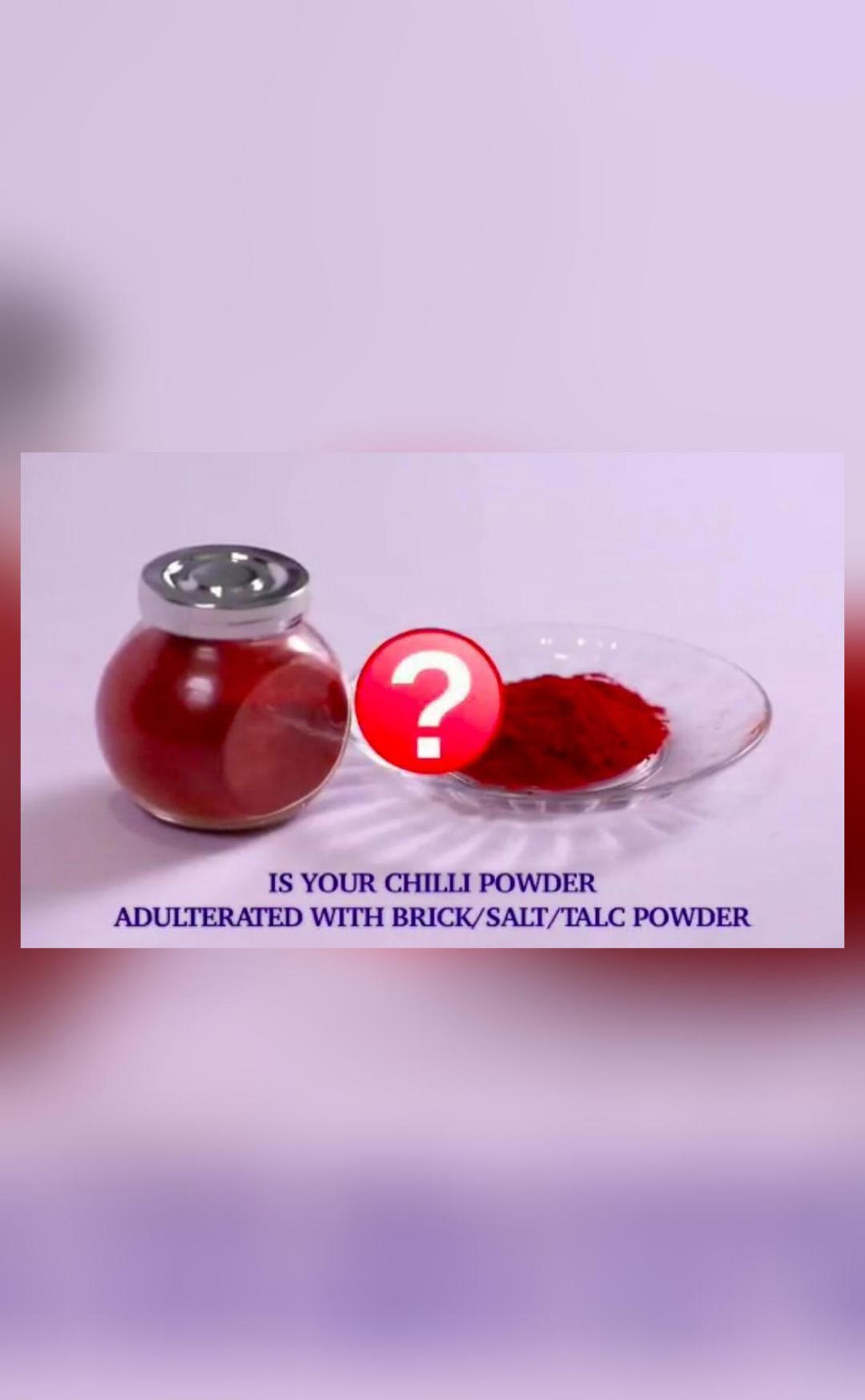 FSSAI shares video showing a test to check if chilli powder is ...