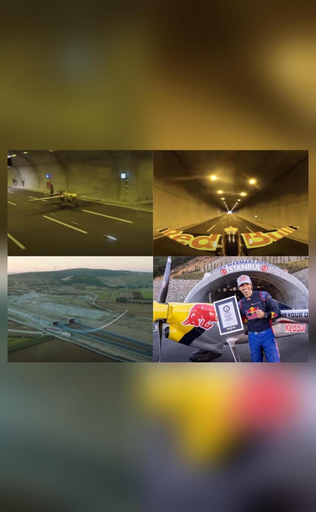 Pilot sets world record by flying plane through two tunnels in 44 secs ...