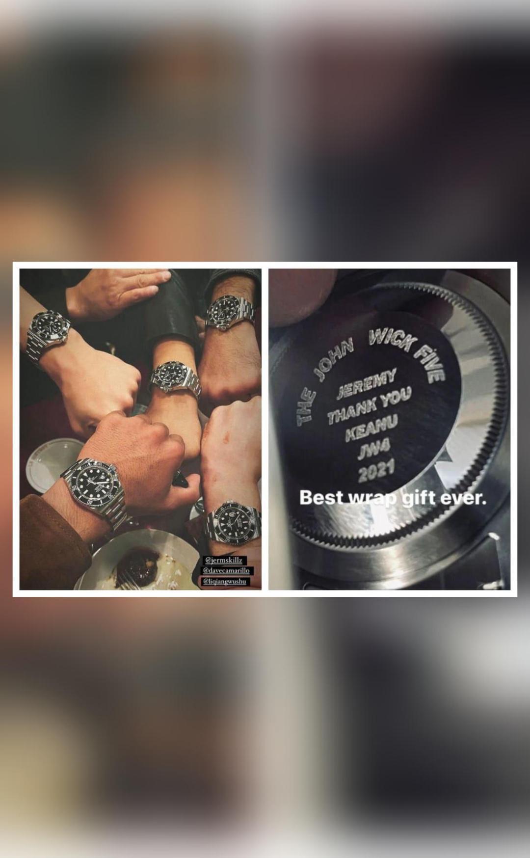 Actor Keanu Reeves gifts Rolex watches to 4 stuntmen from his movie ...