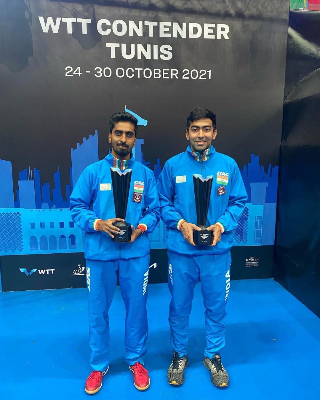 Gnanasekaran-Desai win men's doubles title at WTT Contender Tunis ...