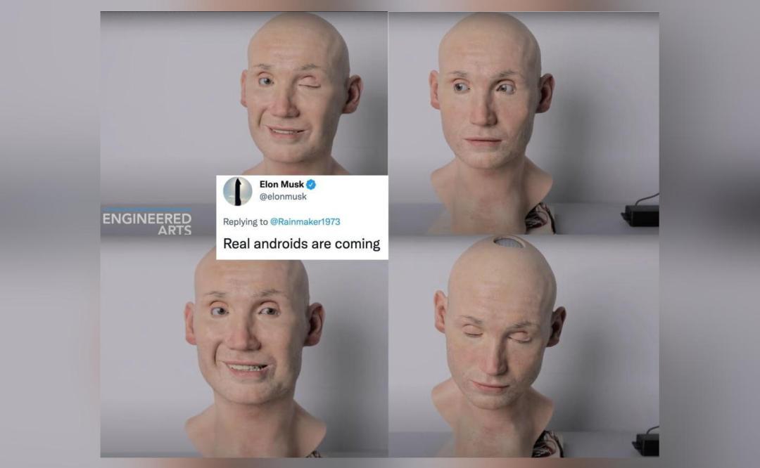 Real androids are coming: Elon Musk on video of robotic head in motion