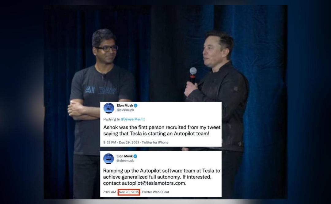 Ashok was the first person hired from my tweet on Tesla building ...