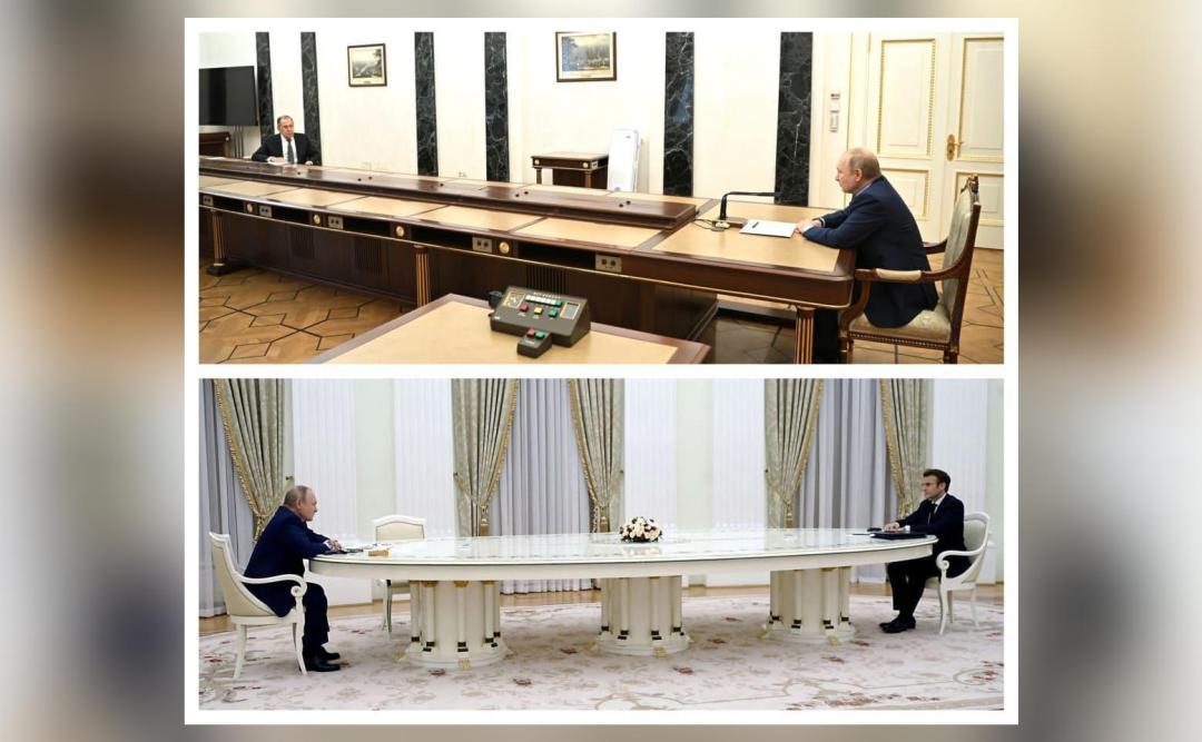 Putin Holds Another Meeting At Extremely Long Table After Pic With Macron Went Viral World