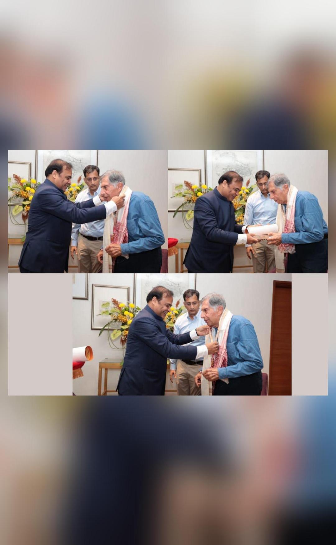 Ratan Tata honoured with Assam's highest civilian award; CM shares pics