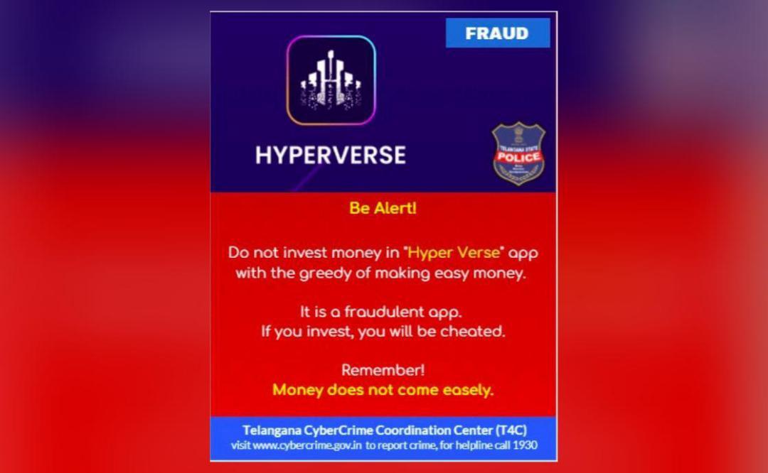Hyderabad Police issues warning about 'fraudulent' Hyperverse app ...