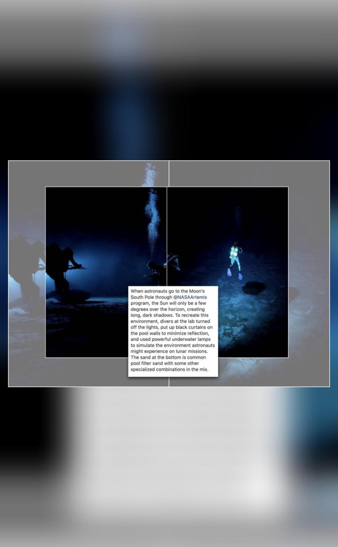 Pics show NASA training for Moon missions at the bottom of a 'very dark ...