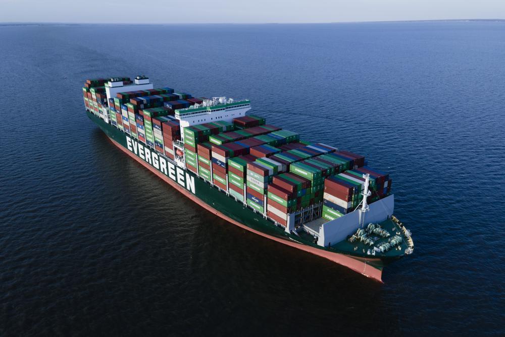 A year after Suez Canal blocking, another giant Evergreen ship runs ...