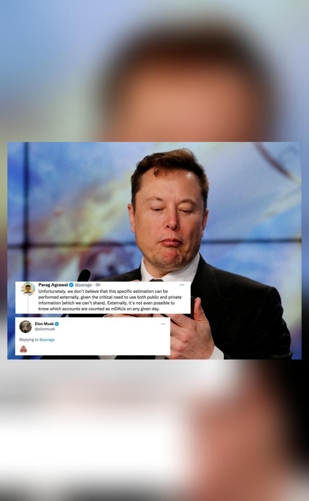 Twitter CEO posts long thread on spam accounts, Musk replies with poop ...