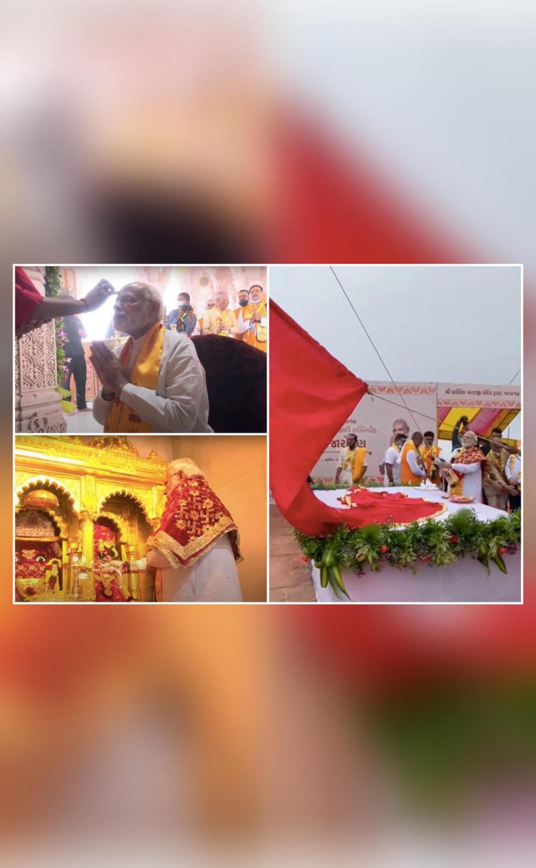 PM Modi inaugurates Kalika Mata temple in Gujarat, offers prayers ...