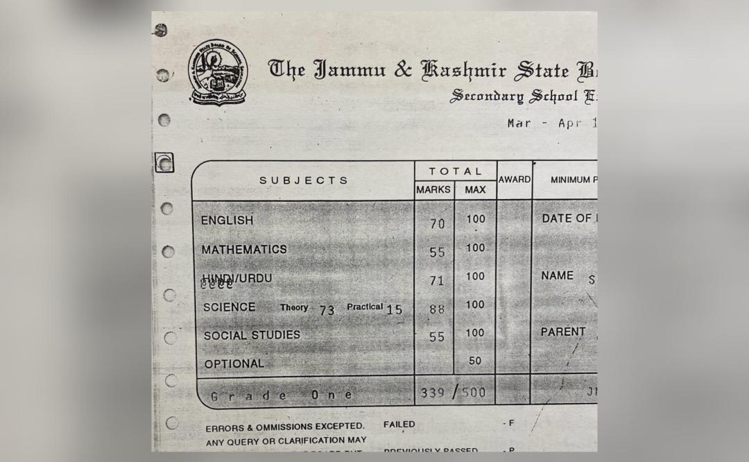 IAS officer shares his Class 10 marksheet, jokes 'It remained ...