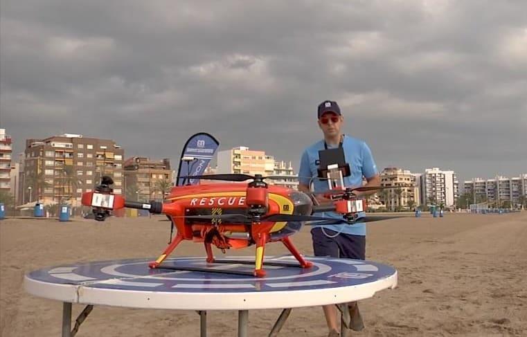 Drone lifeguard saves 14-year-old from drowning on a Spanish beach ...