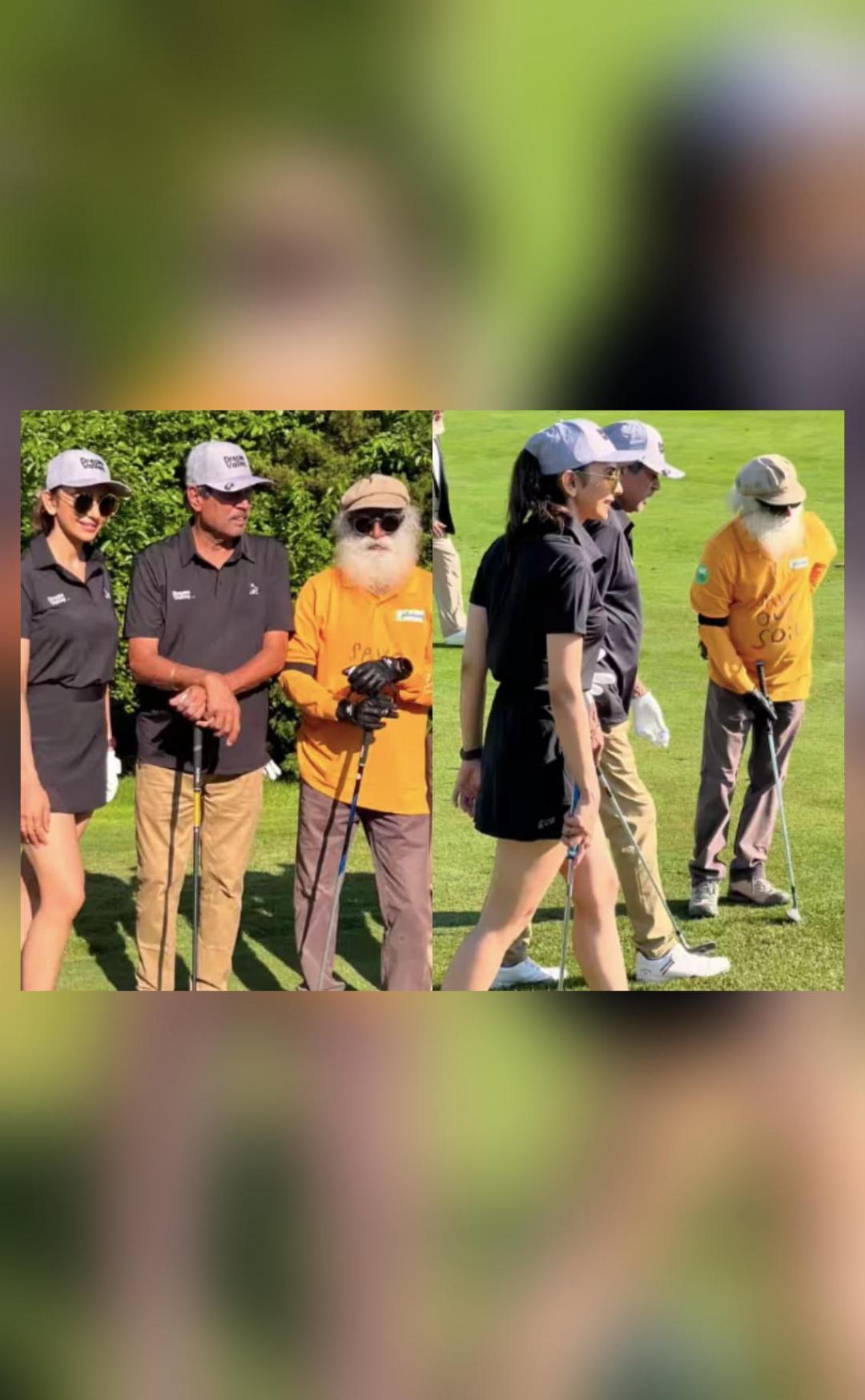 Rakul plays golf with Kapil Dev & Sadhguru in Washington DC, shares ...