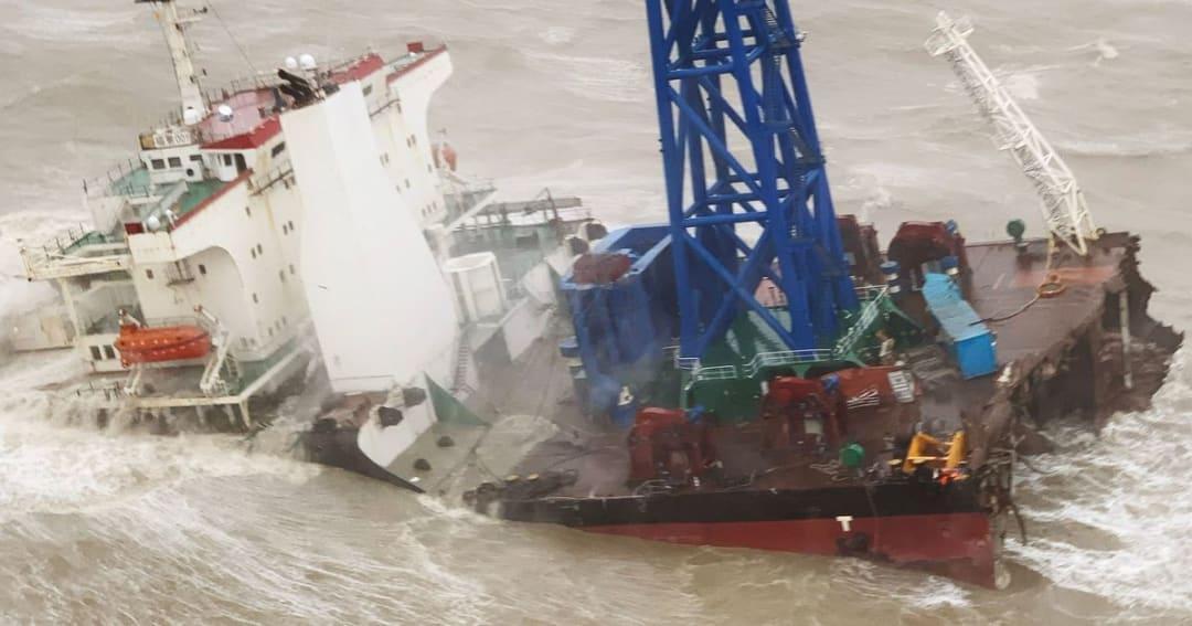 27 missing as ship breaks in half amid typhoon in South China Sea ...