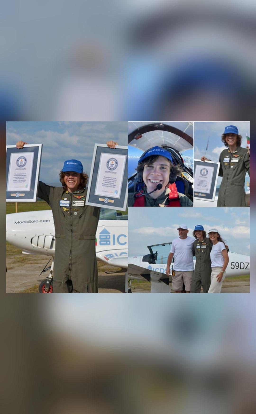 17-yr-old Belgian-British pilot Mack becomes youngest person to fly ...