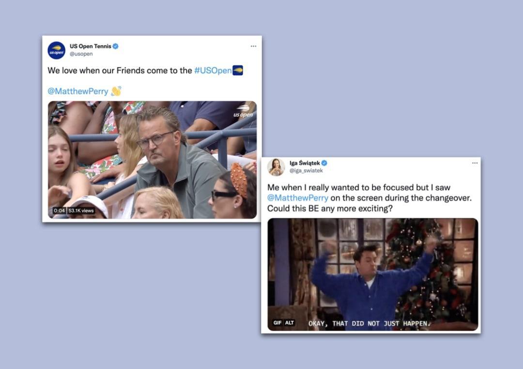 US Open champ Iga's tweet on spotting 'Friends' actor Perry during ...