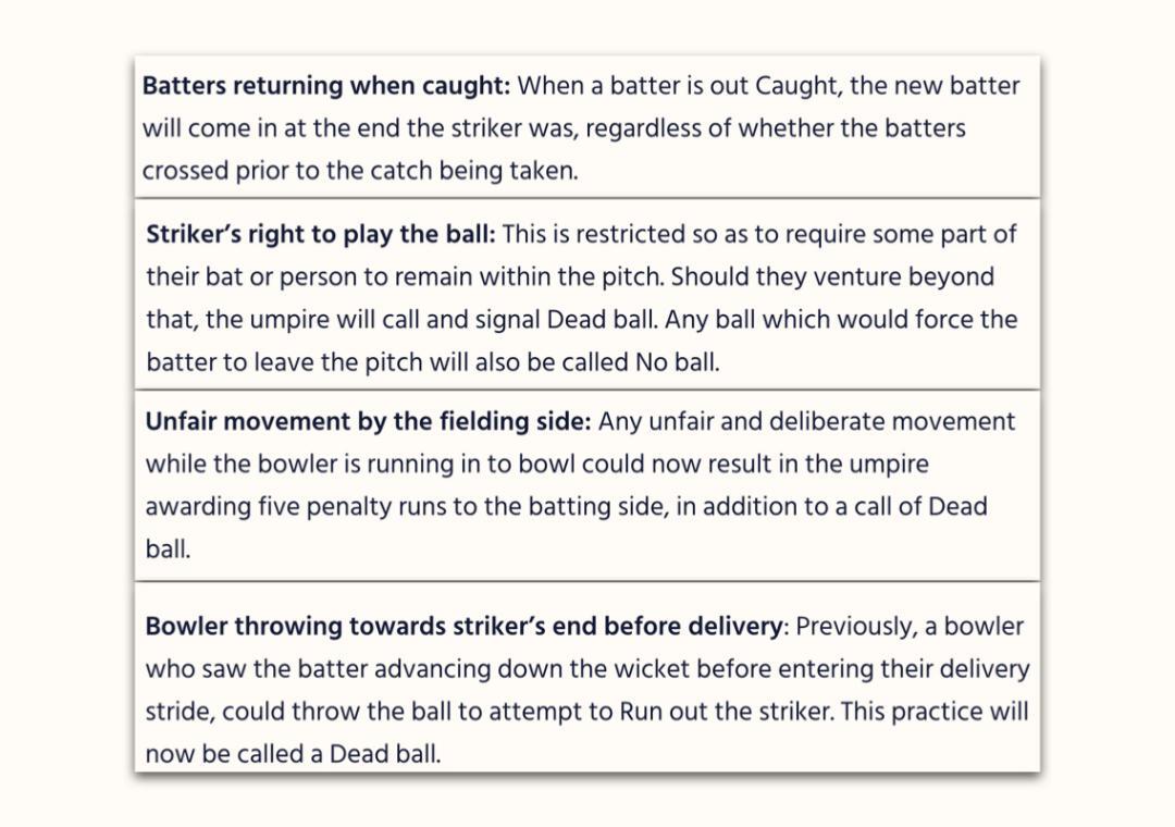 ICC releases list of new rules to be introduced in international ...