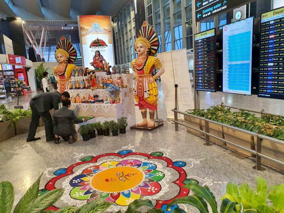 'Bombe Habba' set up at Bengaluru airport for Dussehra festivities ...
