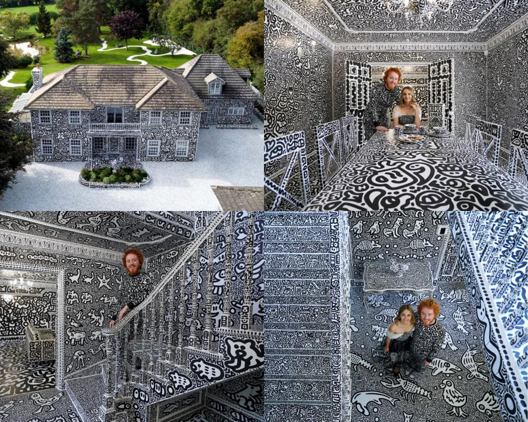 UK artist 'Mr Doodle' covers his ₹12 crore mansion completely with doodles
