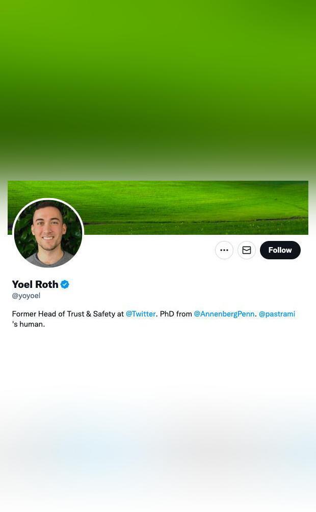 Twitter's Head of Trust & Safety Yoel Roth quits