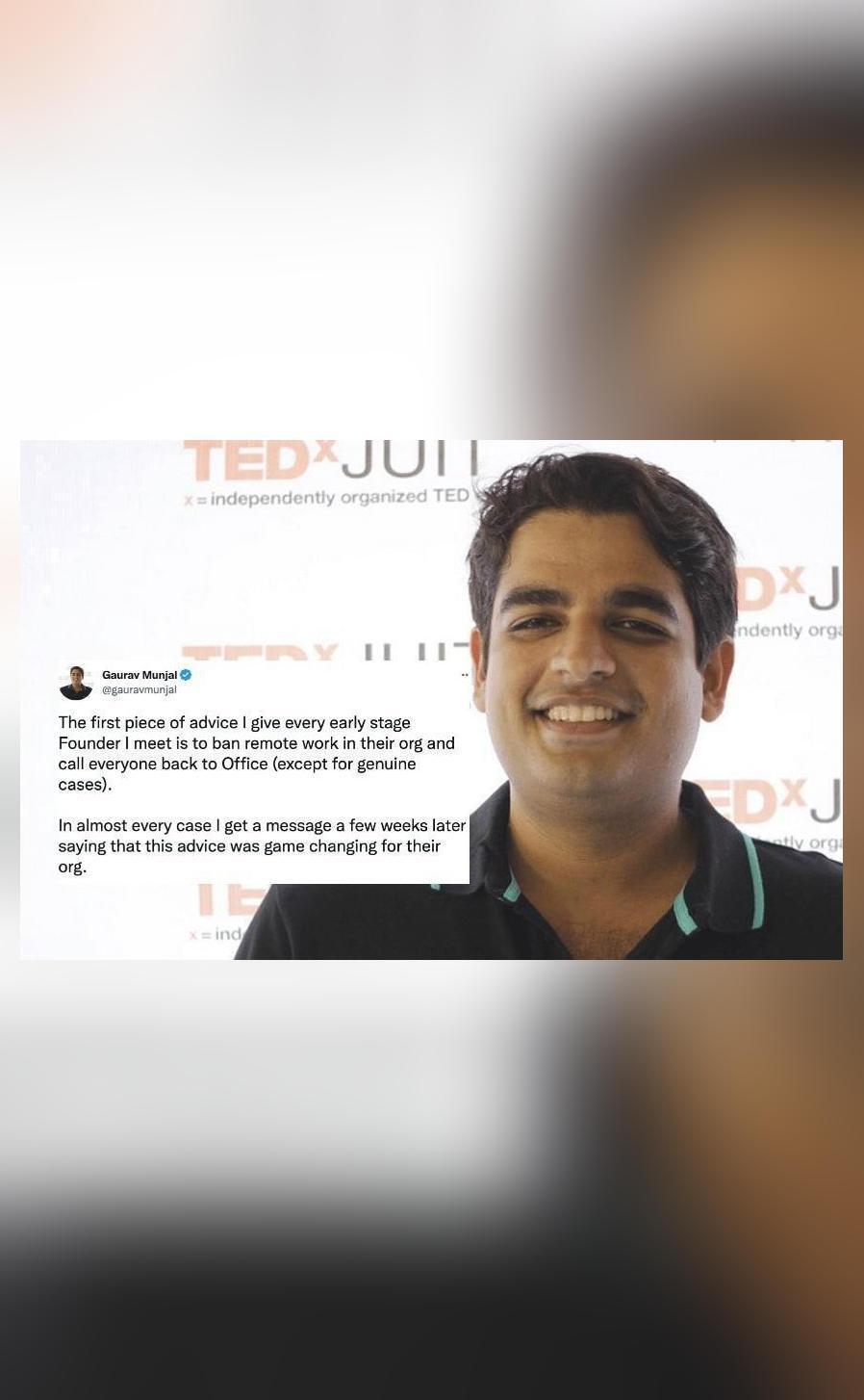 'Ban remote work,' advises Unacademy CEO to founders in post; Twitter ...
