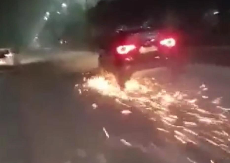 Car drags bike for 1 km after hitting two men as sparks fly out in Ghaziabad | National News ...
