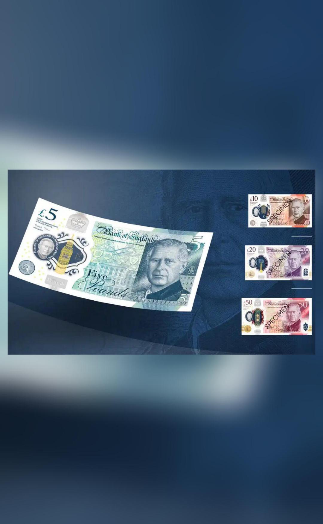 First pictures of banknotes featuring UK's King Charles revealed