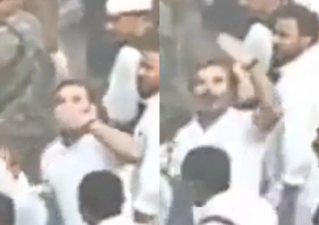Rahul Gandhi blows flying kisses to crowd chanting 'Modi, Modi' amid ...
