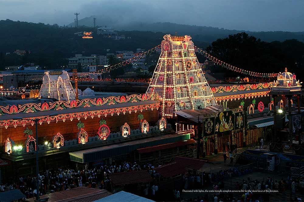 Tirupati temple premises waterlogged, devotees face problems